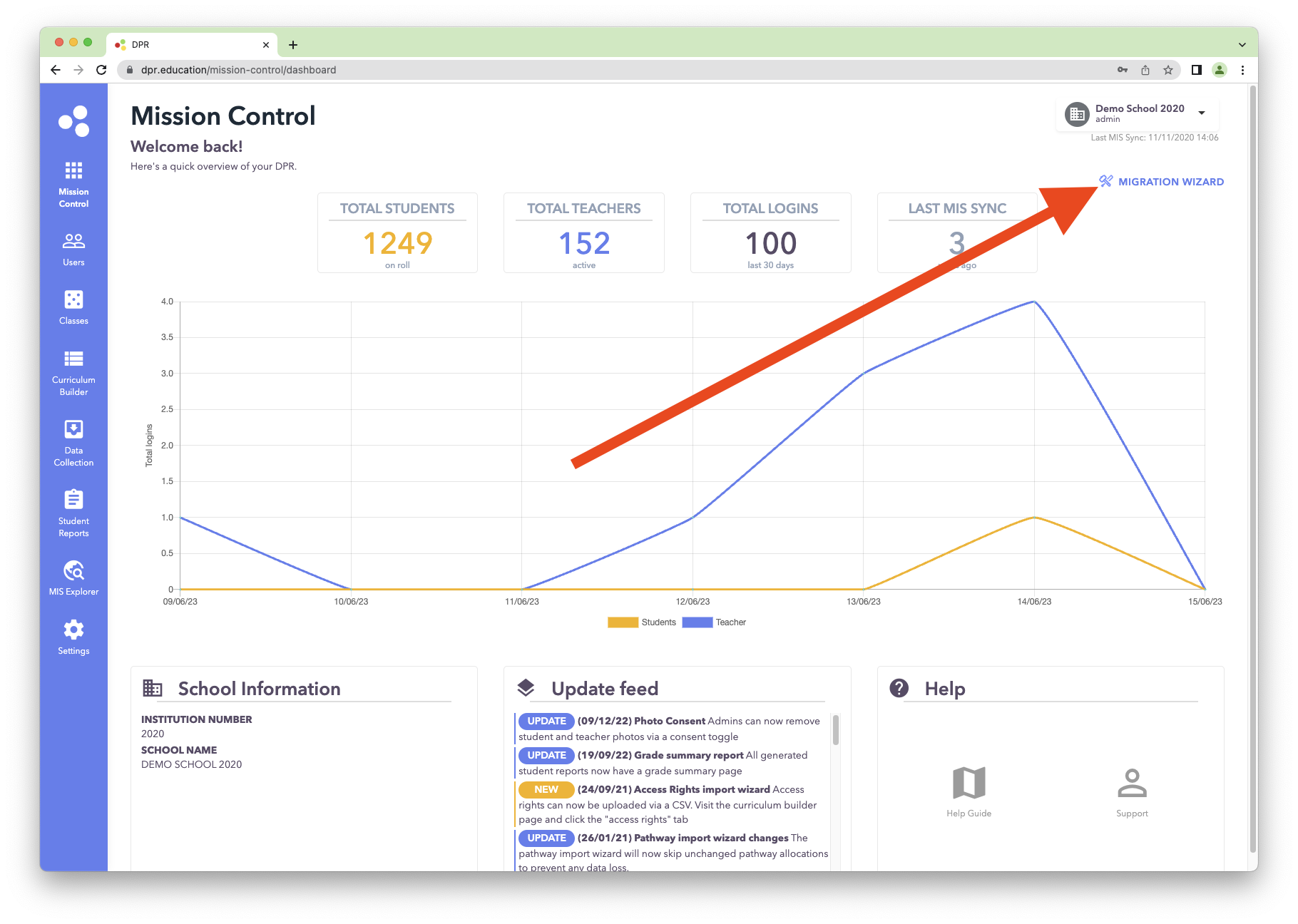How do I access the DPR Migration wizard early? – Axle Education