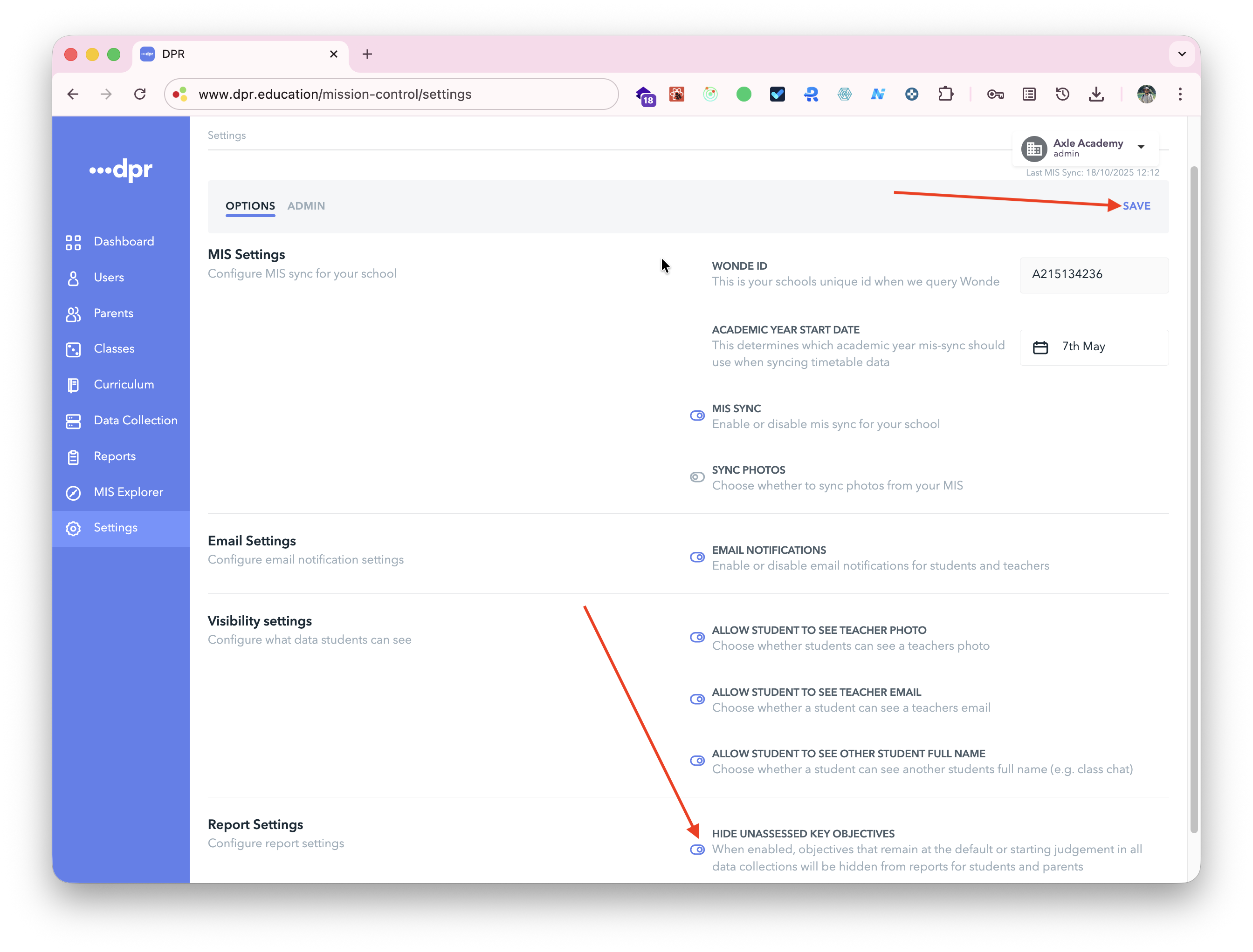 Hide Unassessed Key Objectives – Axle Education